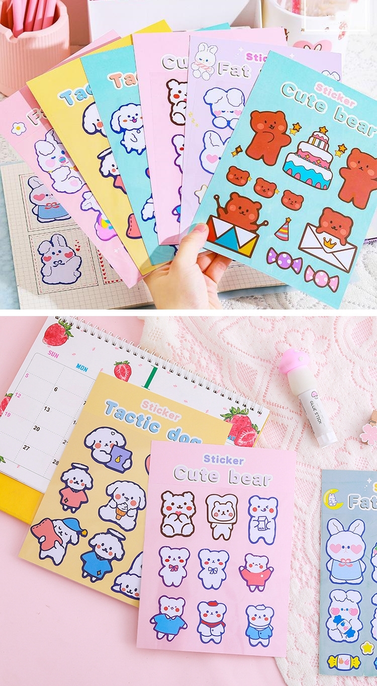 One Waterproof Cartoon Anime Stationery Sticker Cute Girl - Temu Australia