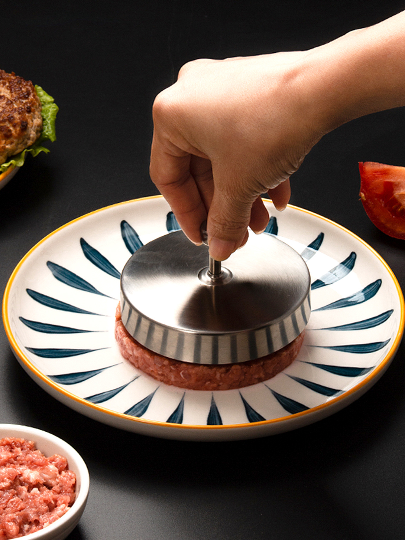 Burger Press Stainless Steel Hamburger Patty Mold Meat Pie - Temu