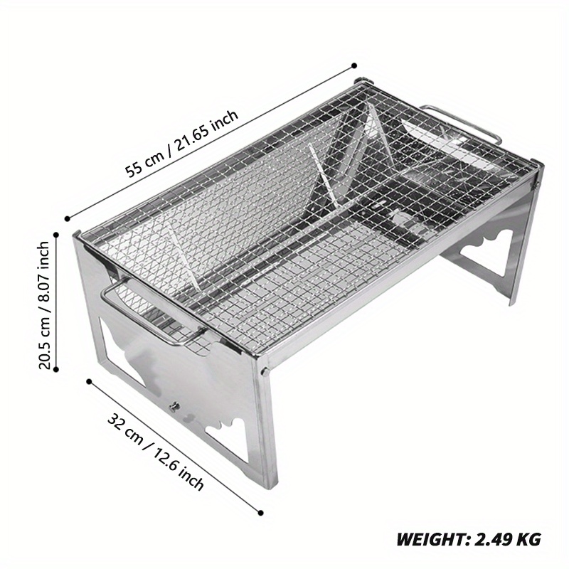 Kitchen Household Food Grade Stainless Steel Grill Foldable - Temu ...