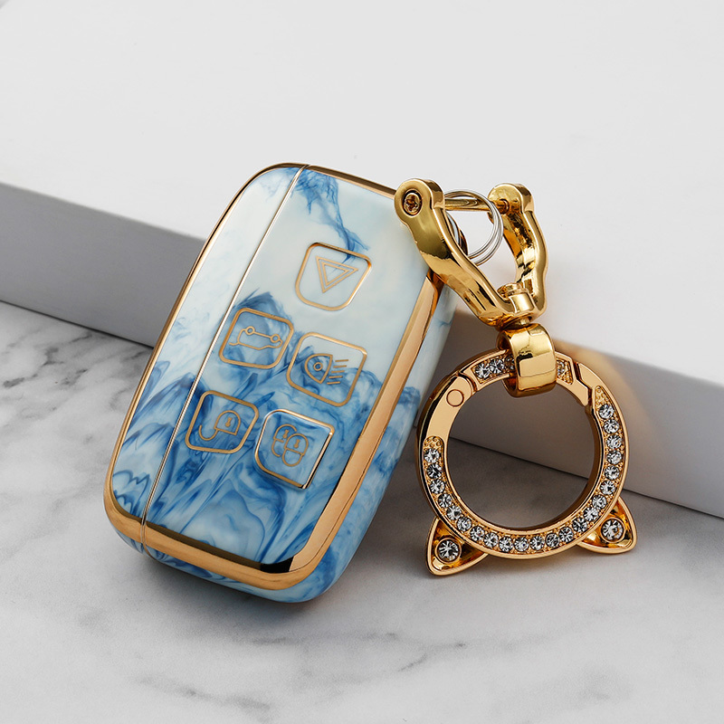 Tpu Jade Pattern Car Key Case Cover For Defender Evoque Velar Discovery ...