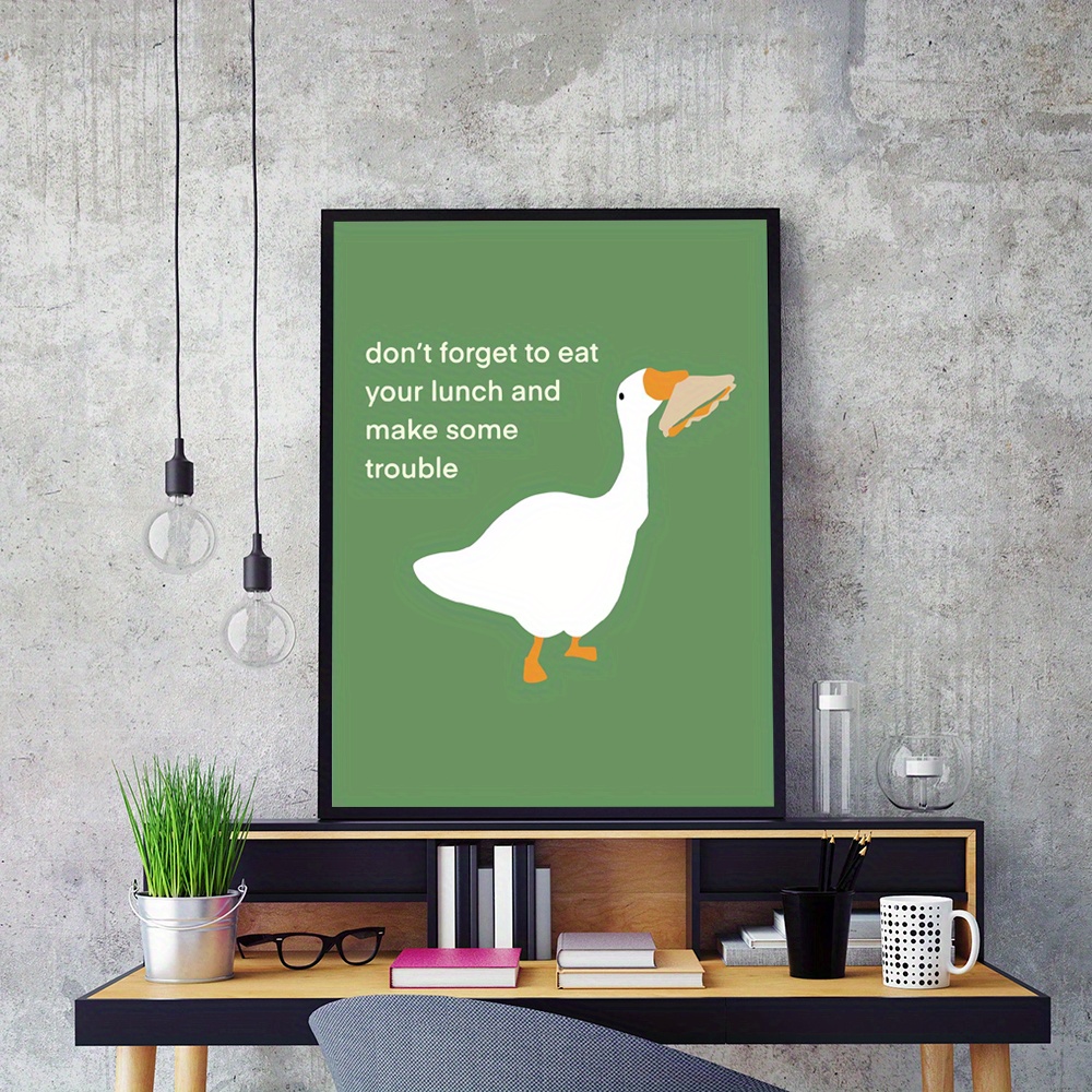 Untitled Goose Game Meme Canvas Print Modern Wall Decor For - Temu