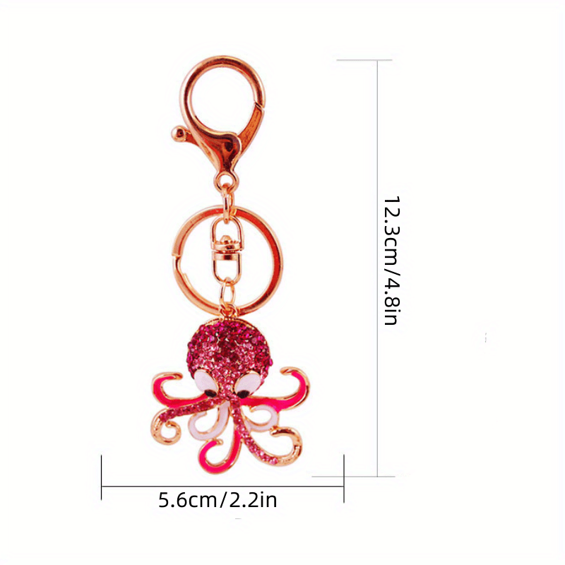cartoon octopus charm keychain cute alloy keyring - Temu New Zealand