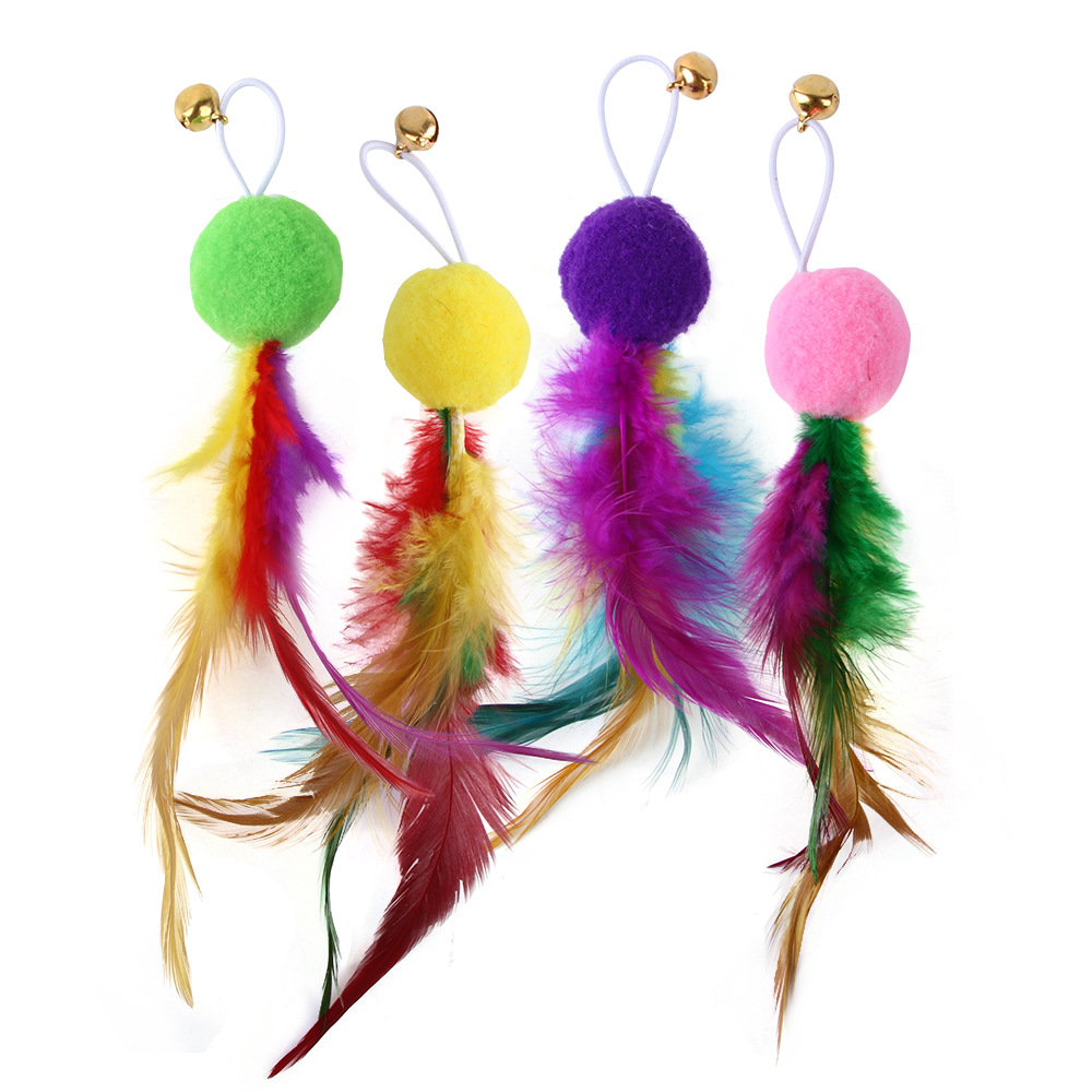 Fun Interactive Cat Toys Teasing Stick Feather - Temu United