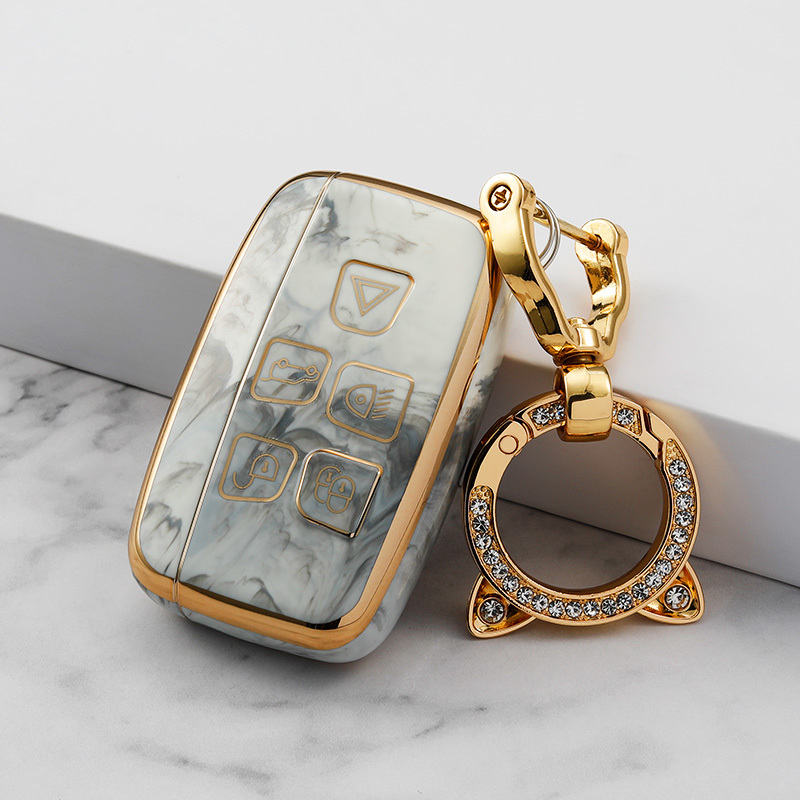 Tpu Jade Pattern Car Key Case Cover For Defender Evoque Velar Discovery ...