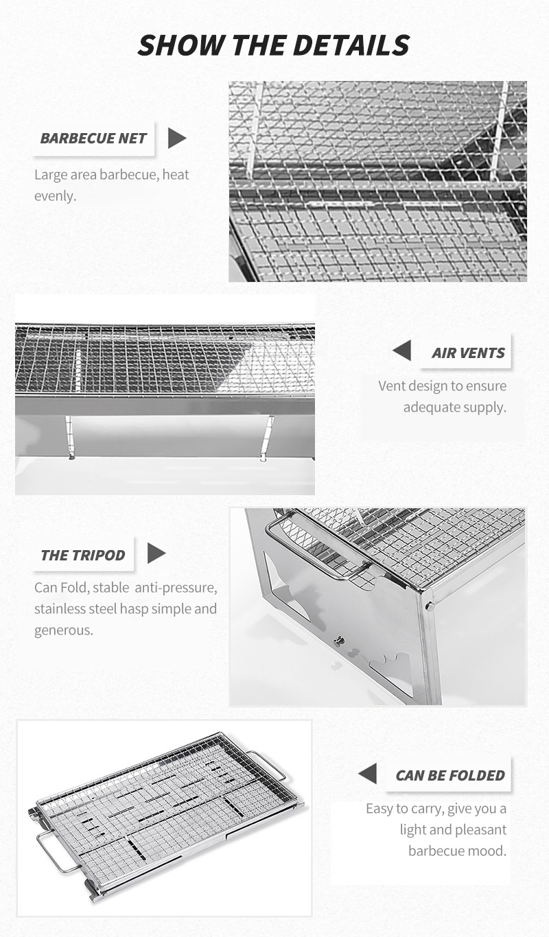 Kitchen Household Stainless Steel Grill Foldable - Temu