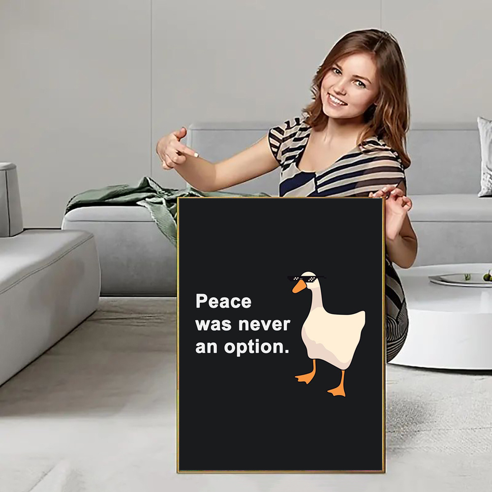 Untitled Goose Game Meme Canvas Print Modern Wall Decor For - Temu