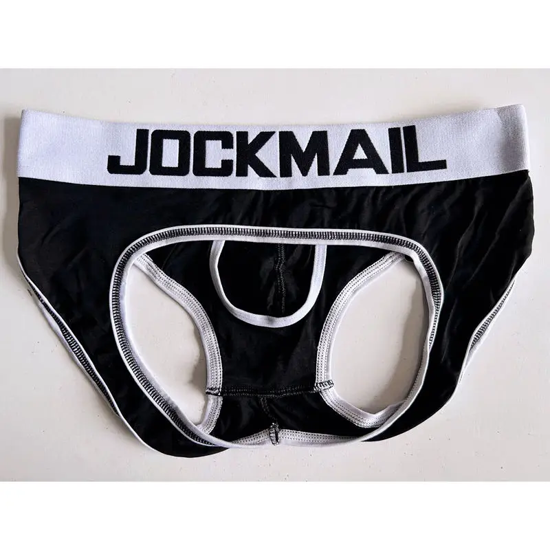 Jockmail Mens Sexy Low Waist Briefs Butt Reveal Open Crotch Temu