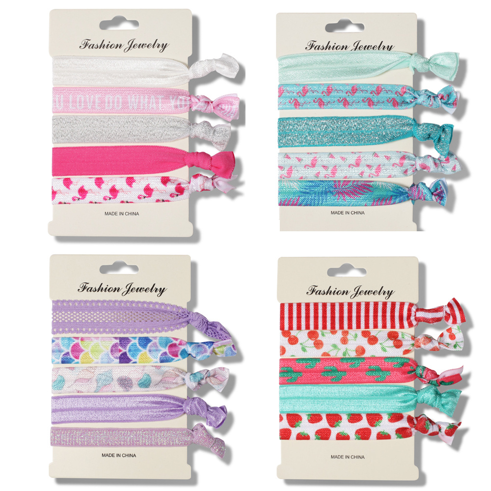 Cute Sweet Hair Ties No Crease Ribbon Elastic Ponytail - Temu United ...