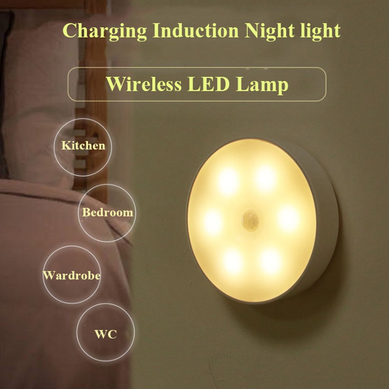 Led Motion Sensor Cabinet Light Round Cordless Battery - Temu