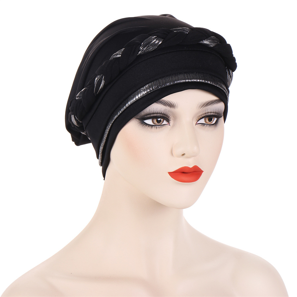 Two Tue Color Braid Turban Head Scarf Women Ear Protection - Temu ...
