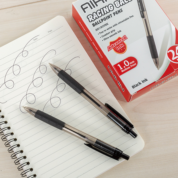 Aihao Retractable Ballpoint Pens Black Ink Medium Point - Temu