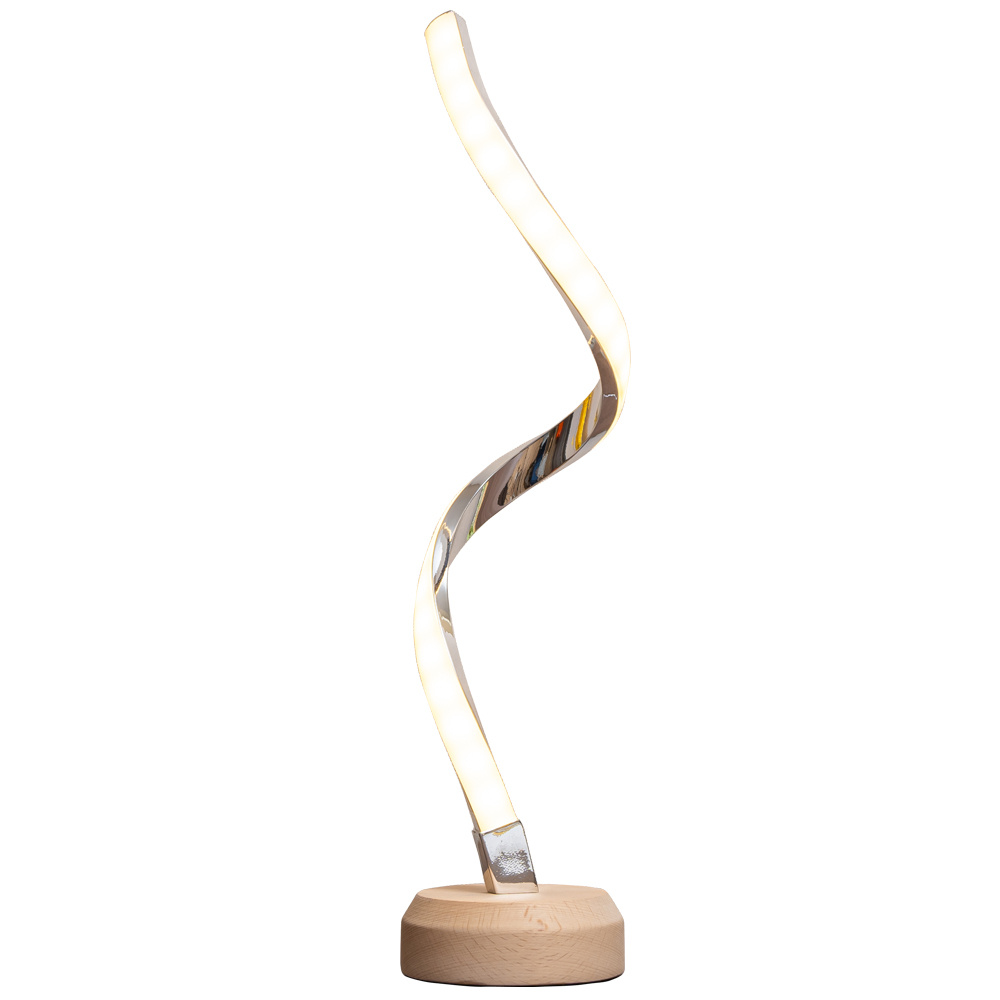 Modern Desk Lamp Led Wood Table Lamp Bedroom Bedside Night - Temu