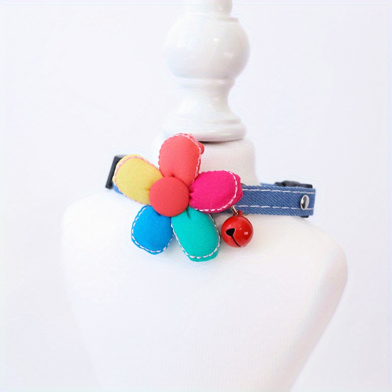 Adjustable Breakaway Pet Collar Five Petals Flower - Temu Australia