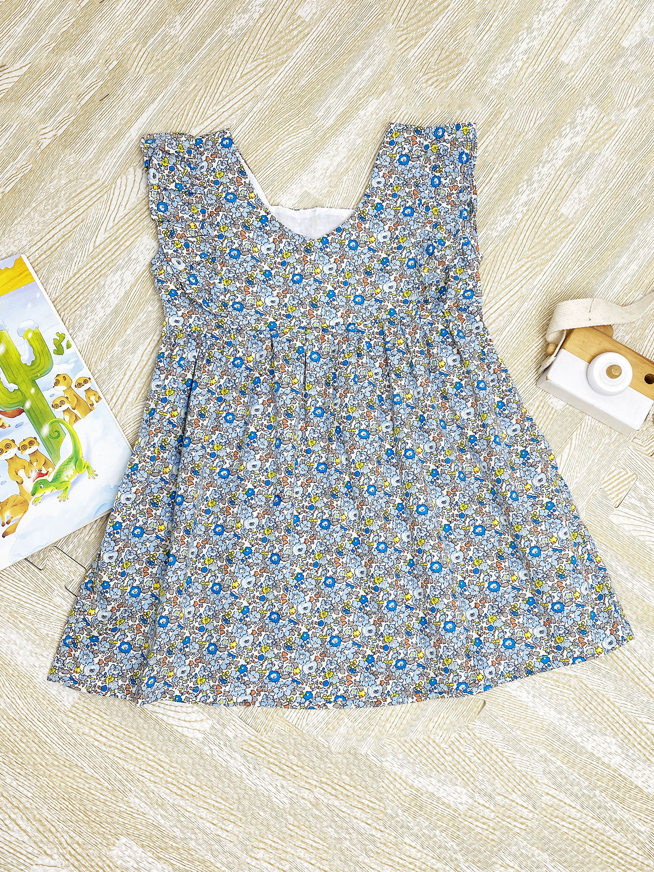 Toddler Girls Sleeveless Dress Floral Print Baby Kids - Temu New Zealand