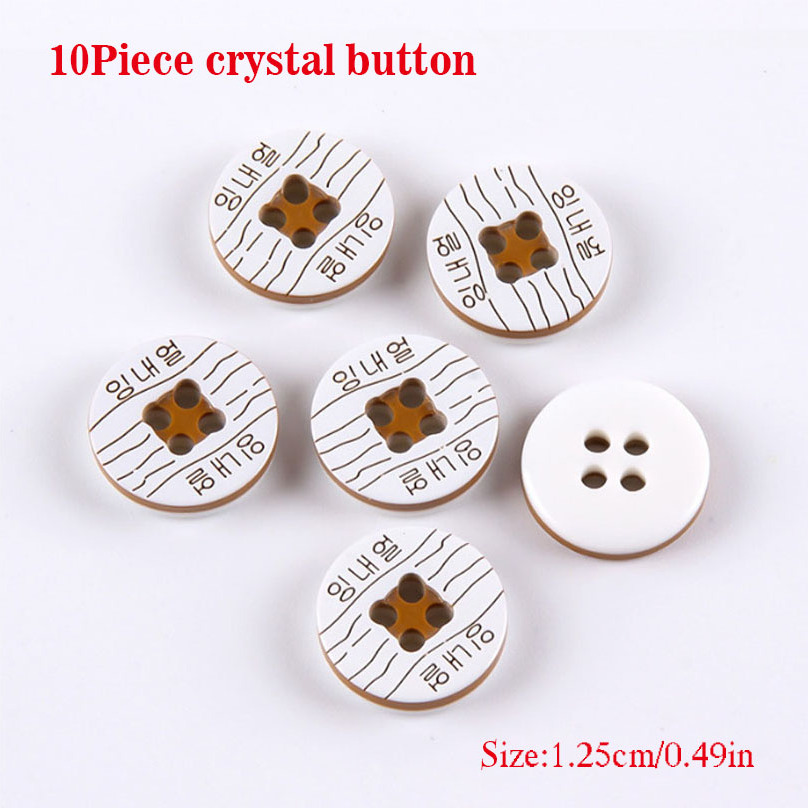 Korean Letter Fashion Button Classic Striped Round Button - Temu United ...