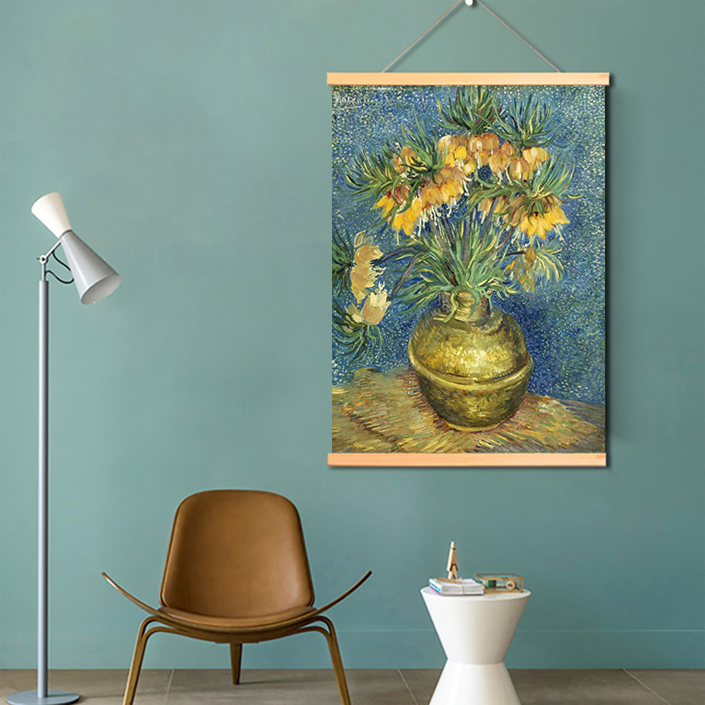flower oil painting canvas spray painting living room - Temu Canada