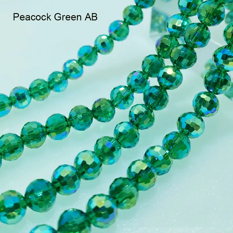 Round Facted Crystal Glass Loose Spacer Beads Jewelry Temu United Kingdom