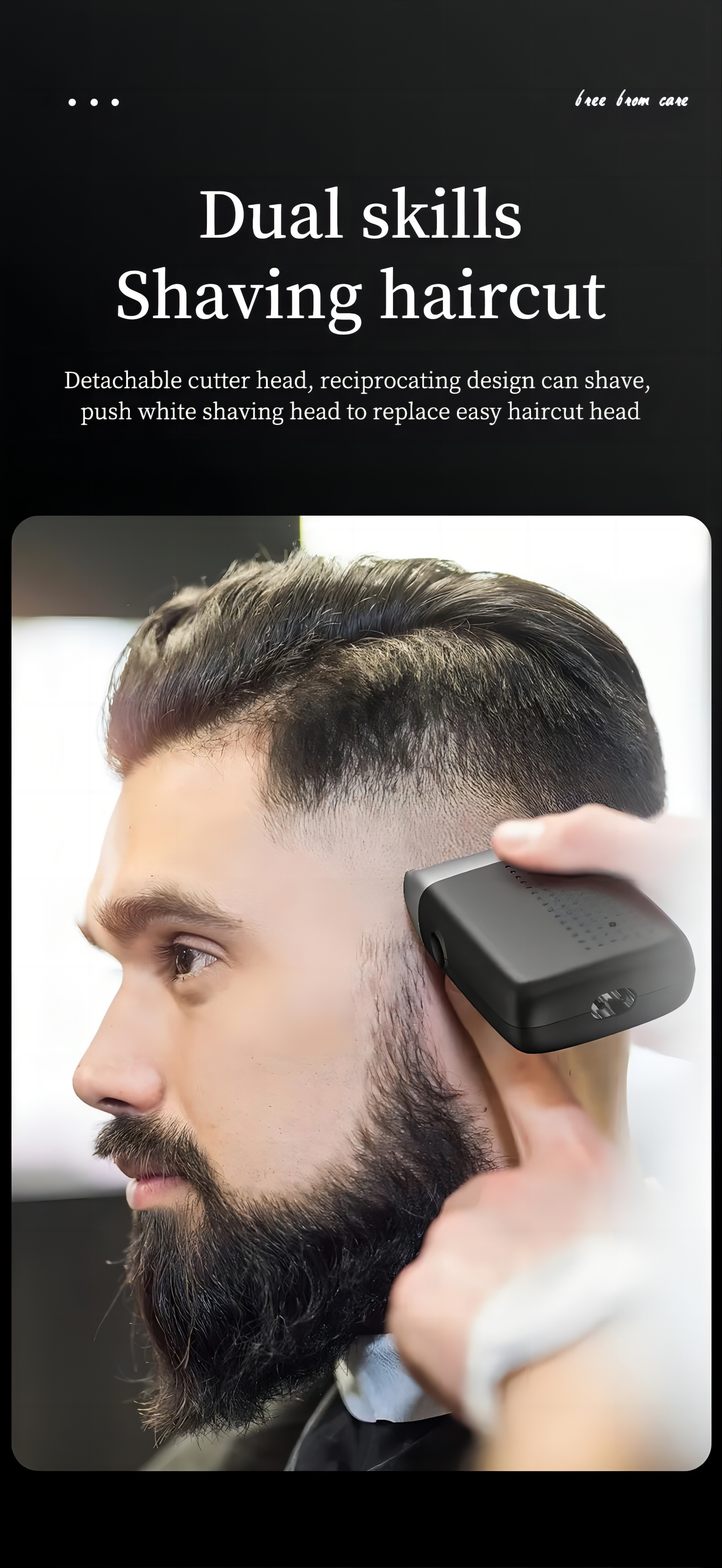 Cordless Electric Beard Trimmer Usb Rechargeable Men - Temu