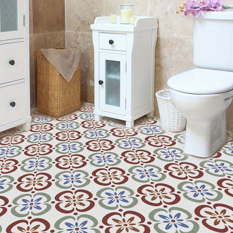 Tile Sticker Retro Tile Stickers Bathroom Printed Toilet - Temu United ...