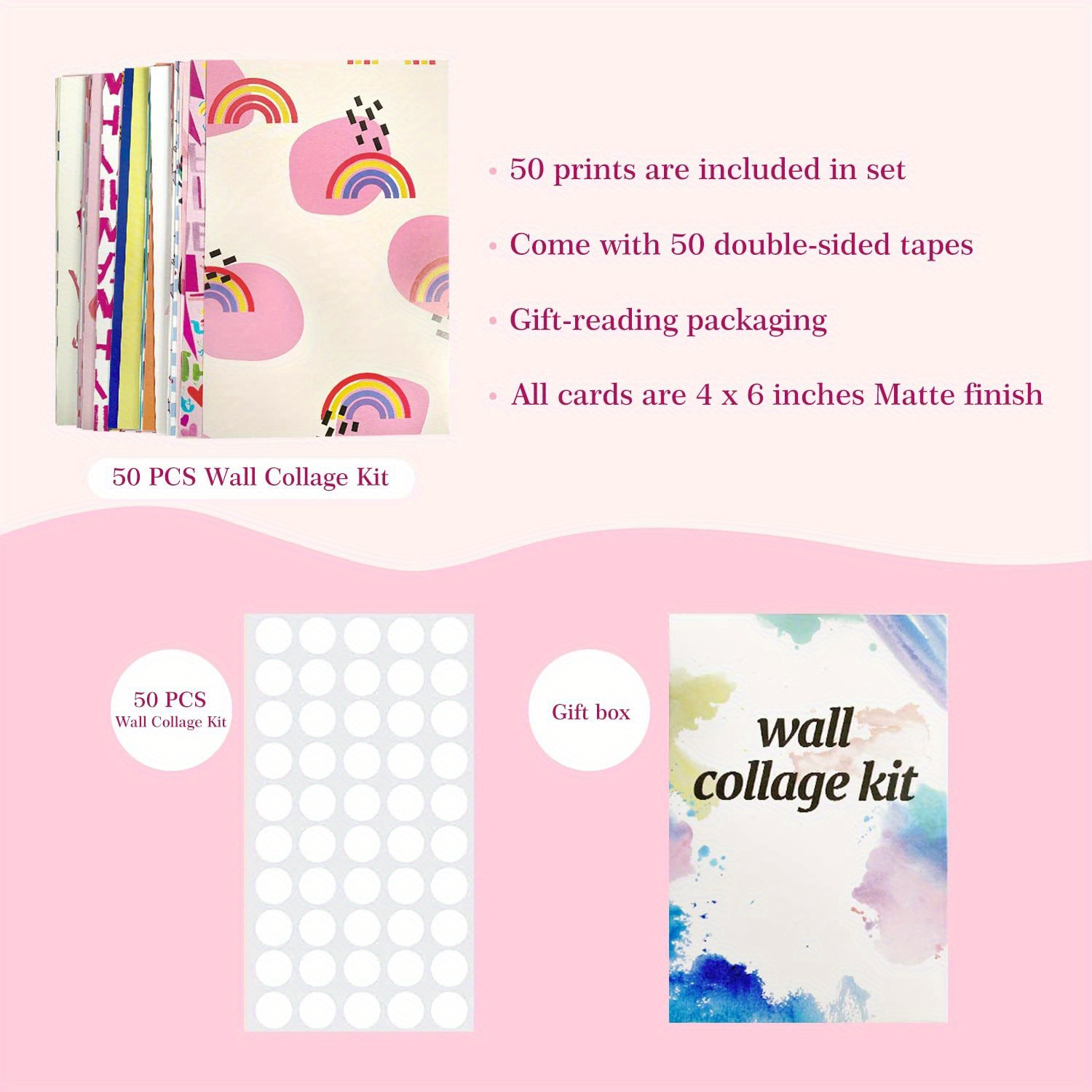 50pcs Preppy Aesthetic Pictures Wall Collage Kit 4x6 Inch Preppy Room ...