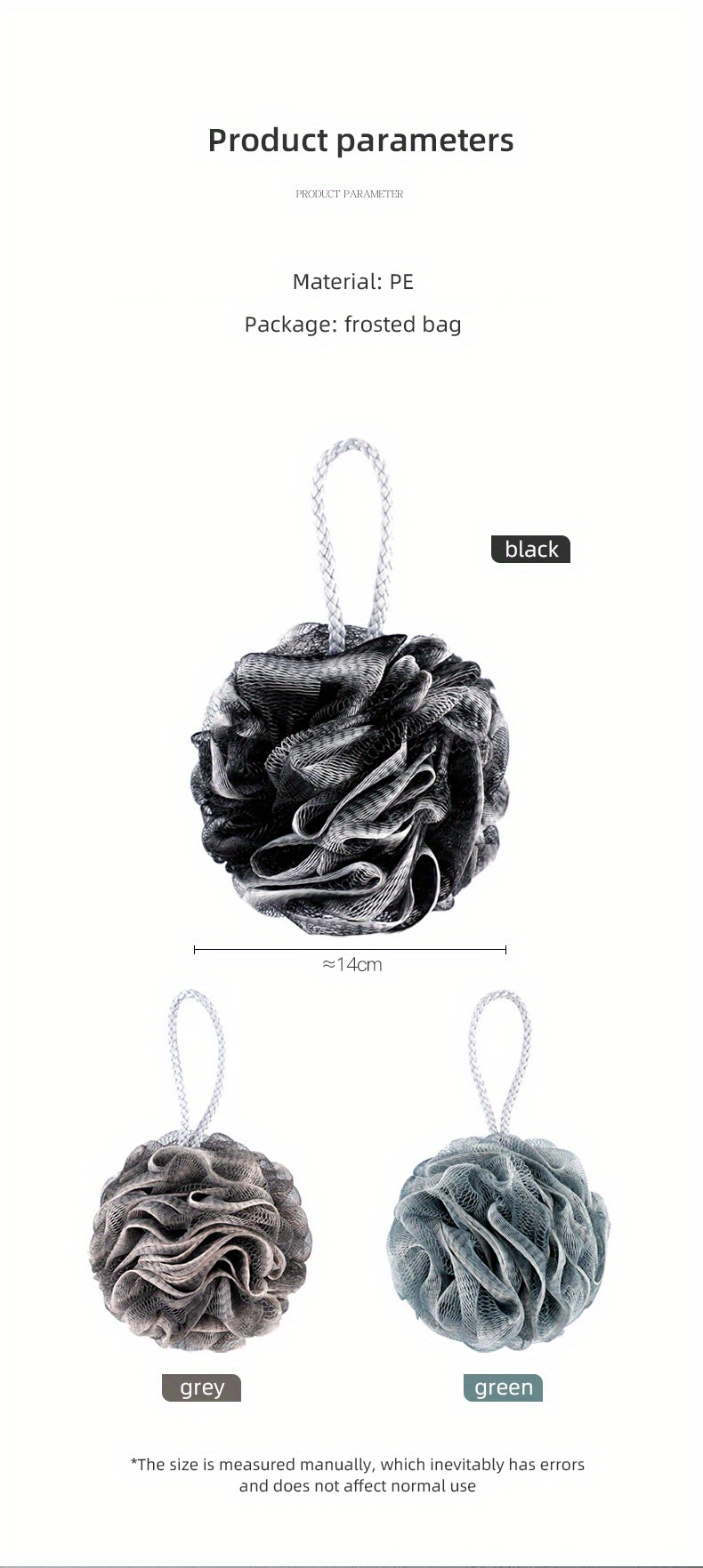 Soft Exfoliating Mesh Pouf Shower Ball Deep Cleans - Temu