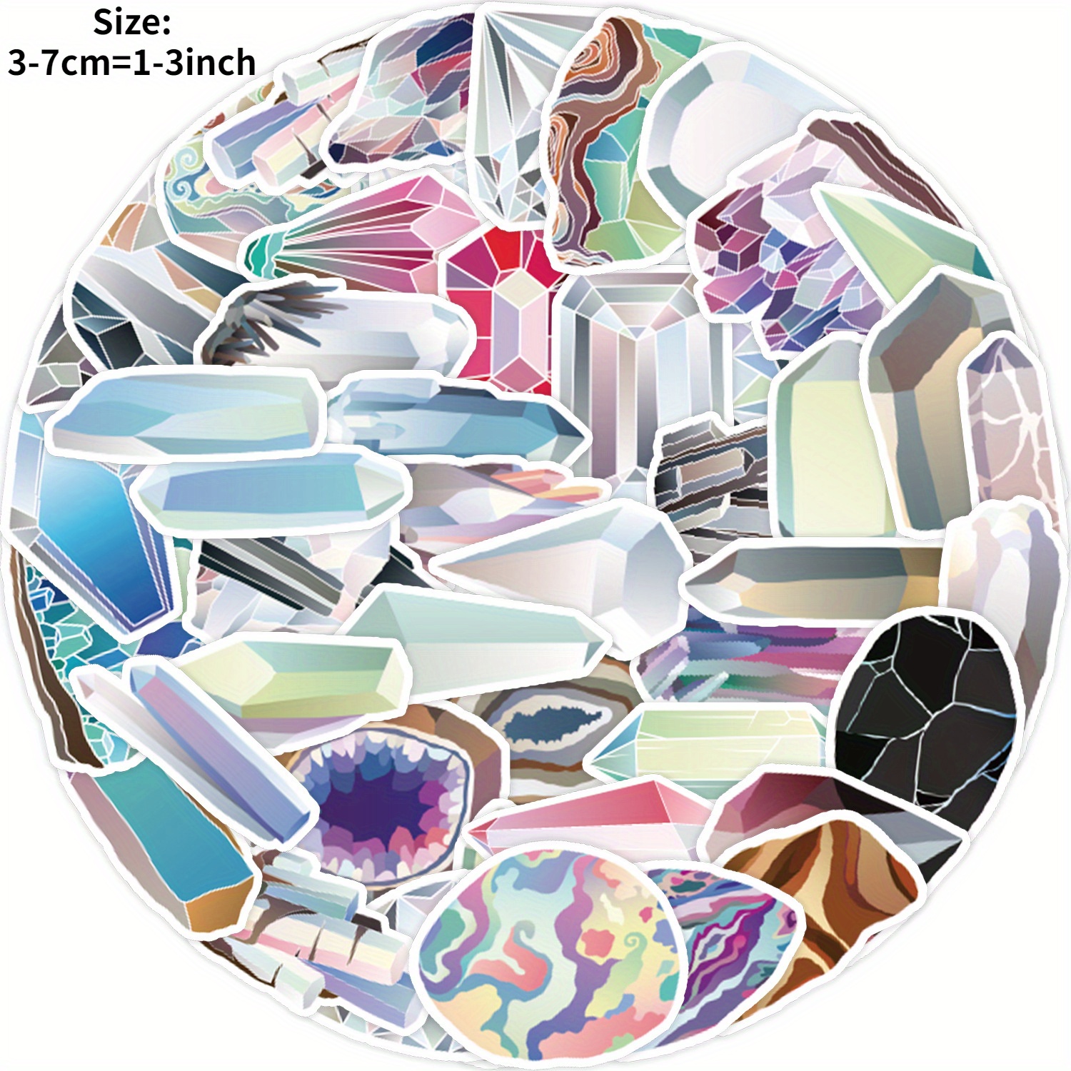 cute gemstone series waterproof graffiti stickers mixed - Temu Australia