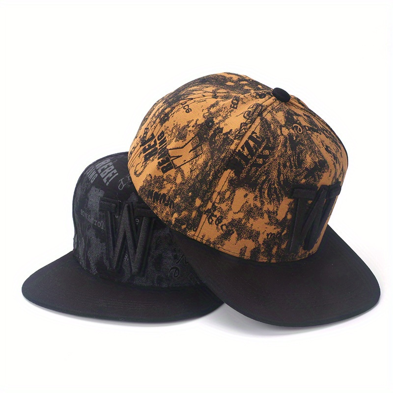 3d W Embroidery Baseball Cap Hip Hop Graffit Print Snapback - Temu ...