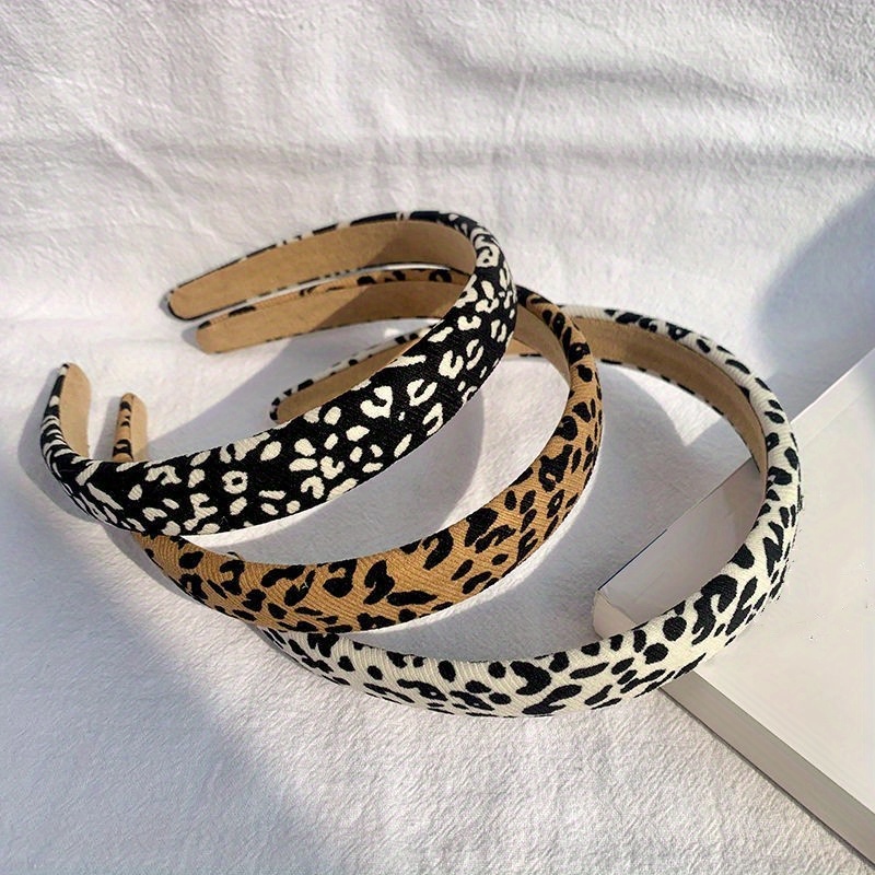 Leopard Pattern Hair Hoop Minimalist Elastic Non Slip - Temu Canada