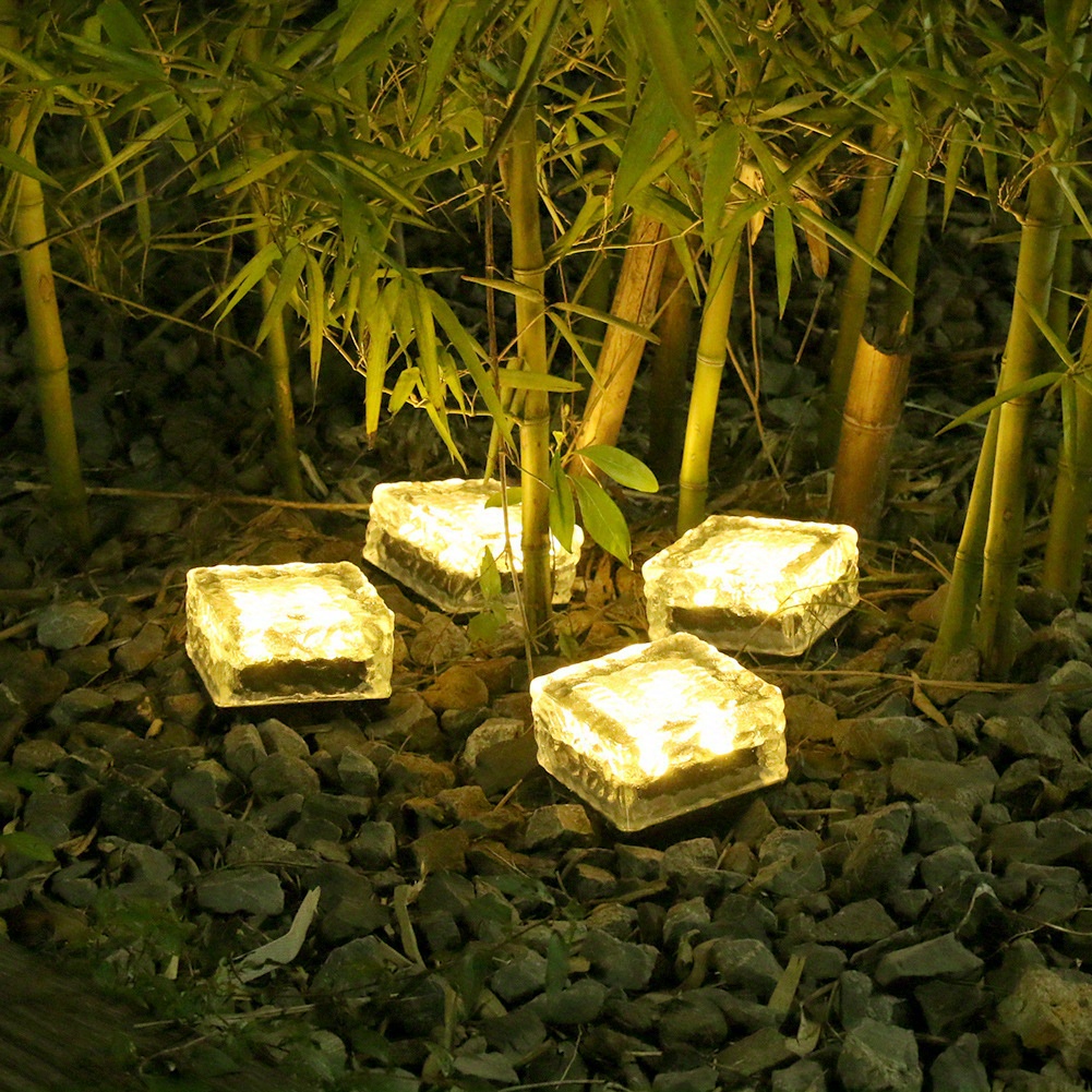 Light Up Your Outdoor Space With This 1pc Solar Led Ice Cube Light ...