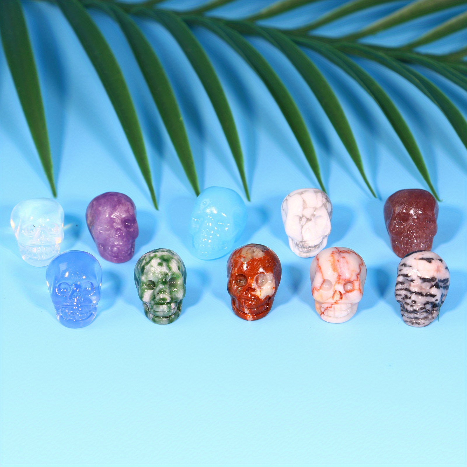 Crystal Skull Semi Gemstone Skeleton Ghost Head Halloween - Temu New ...