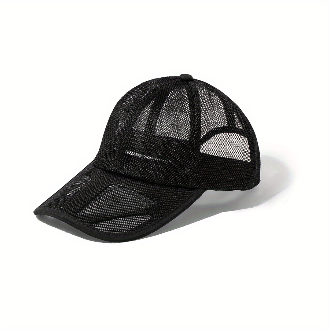 New Mesh Hat Hollow Brim Baseball Hat Mens Peaked Cap Spring And Summer ...