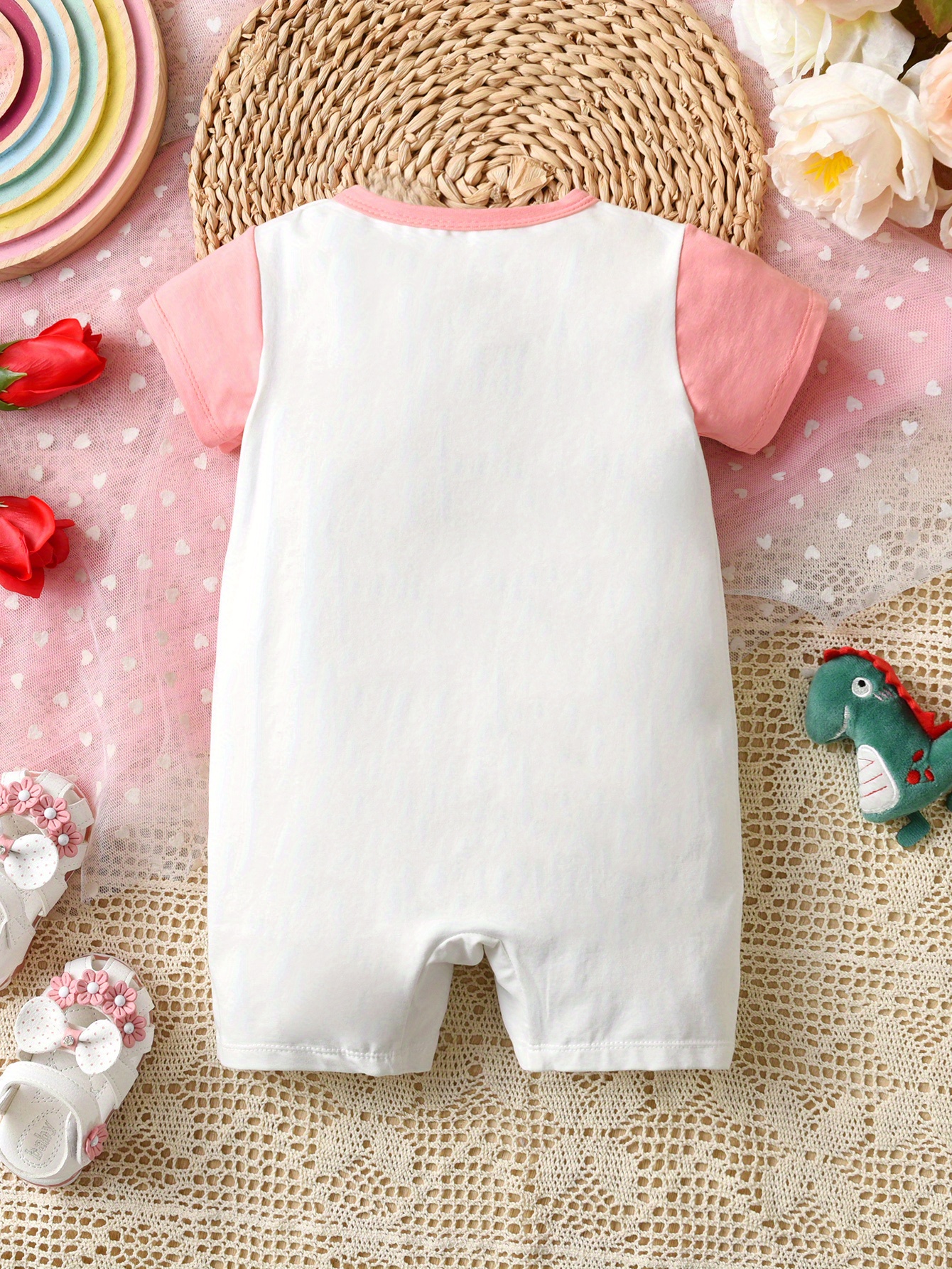 Baby Girls Cute Elephant Bird Romper Short Sleeves Summer - Temu Norway