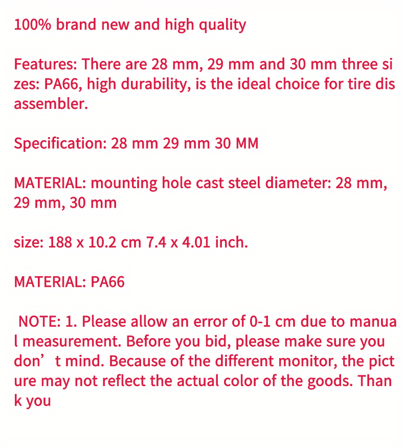 High strength Plastic Tire Changer Roll Disassembly Head - Temu