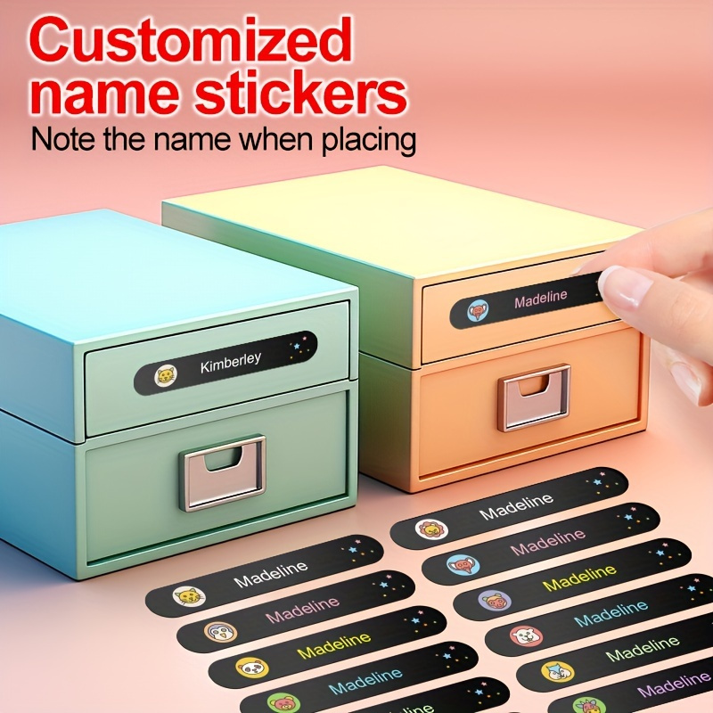 Custom designed Monogrammed Name Stickers Personal School - Temu Portugal