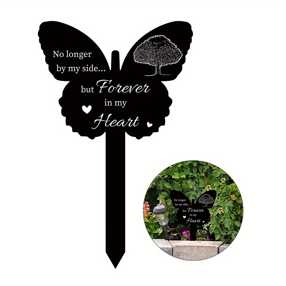 Acrylic Commemorative Butterfly Pile Cemetery Marker Black - Temu Canada