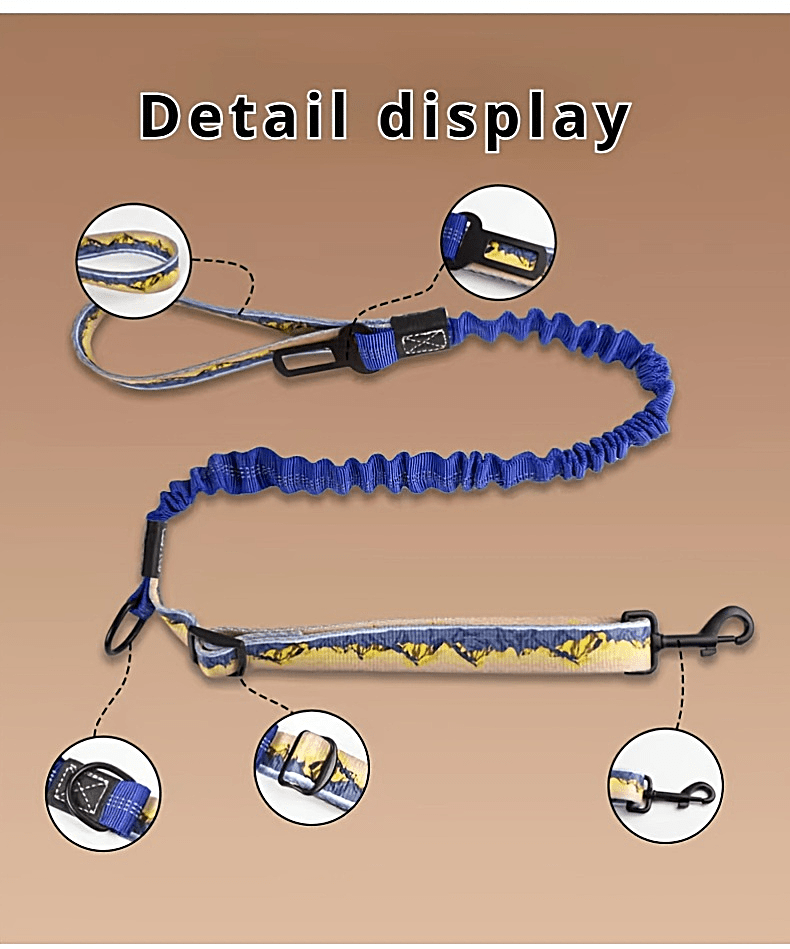 Multifunctional Car Retractable Dog Traction Rope Reflective - Temu Canada