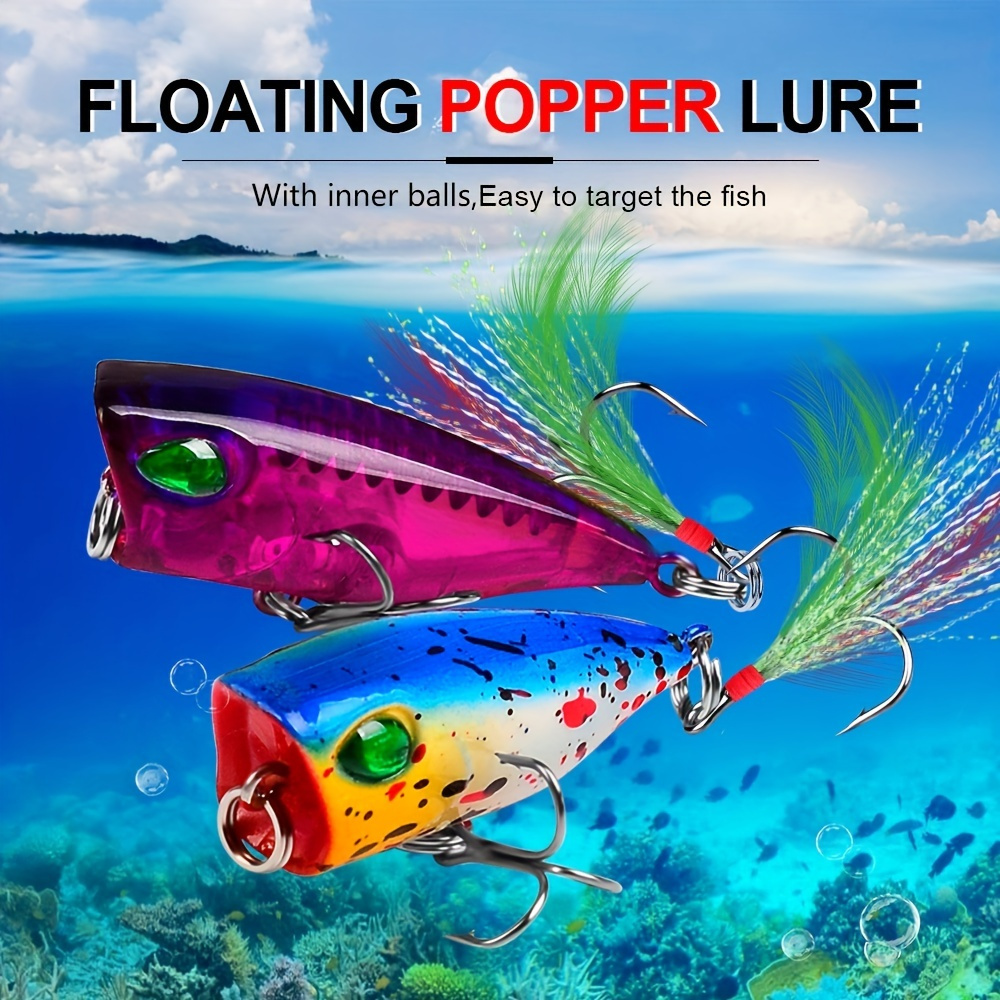 6 Color Fishing Lures: Plastic Hard Feathered Hooks - Temu Ireland