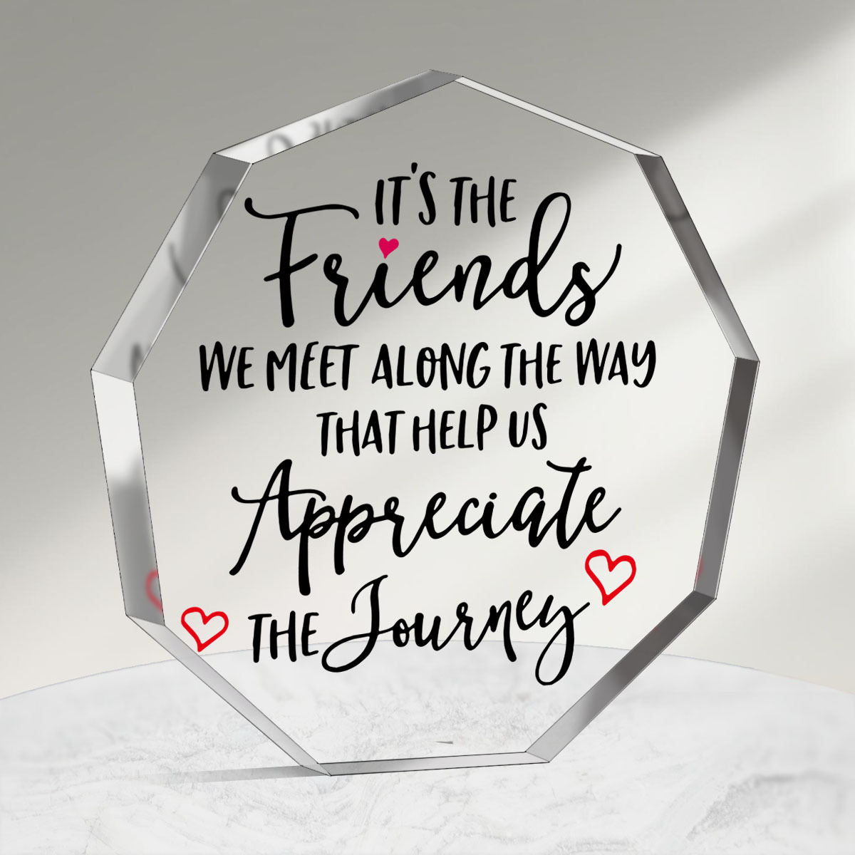 Acrylic Friendship Appreciation Octagon Plaque Universal - Temu