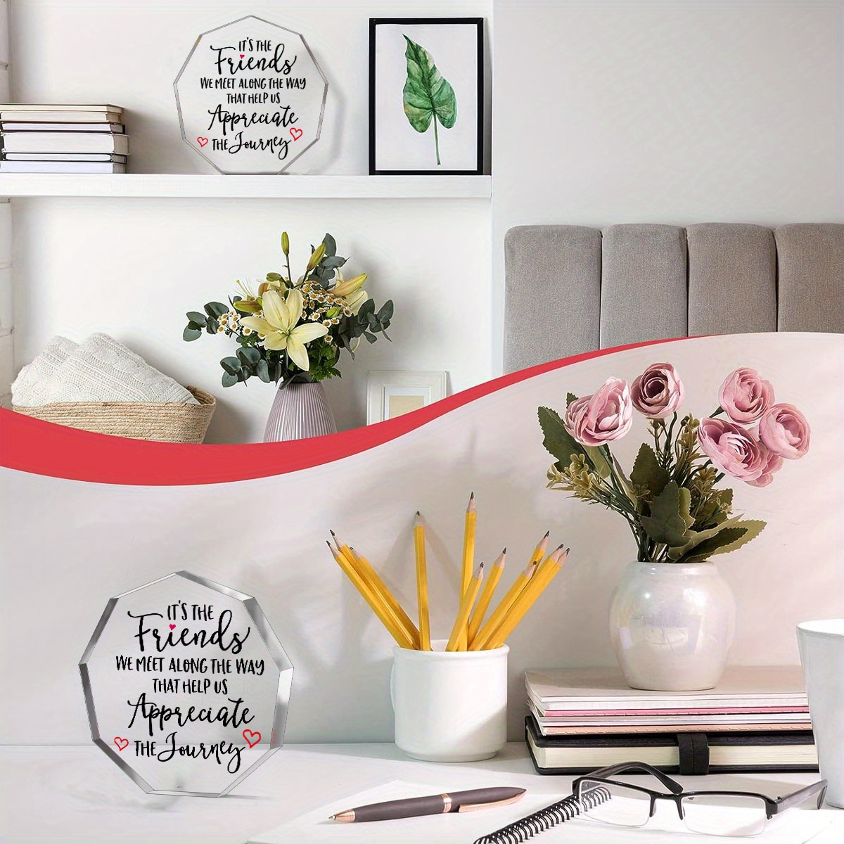 Acrylic Friendship Appreciation Octagon Plaque Universal - Temu