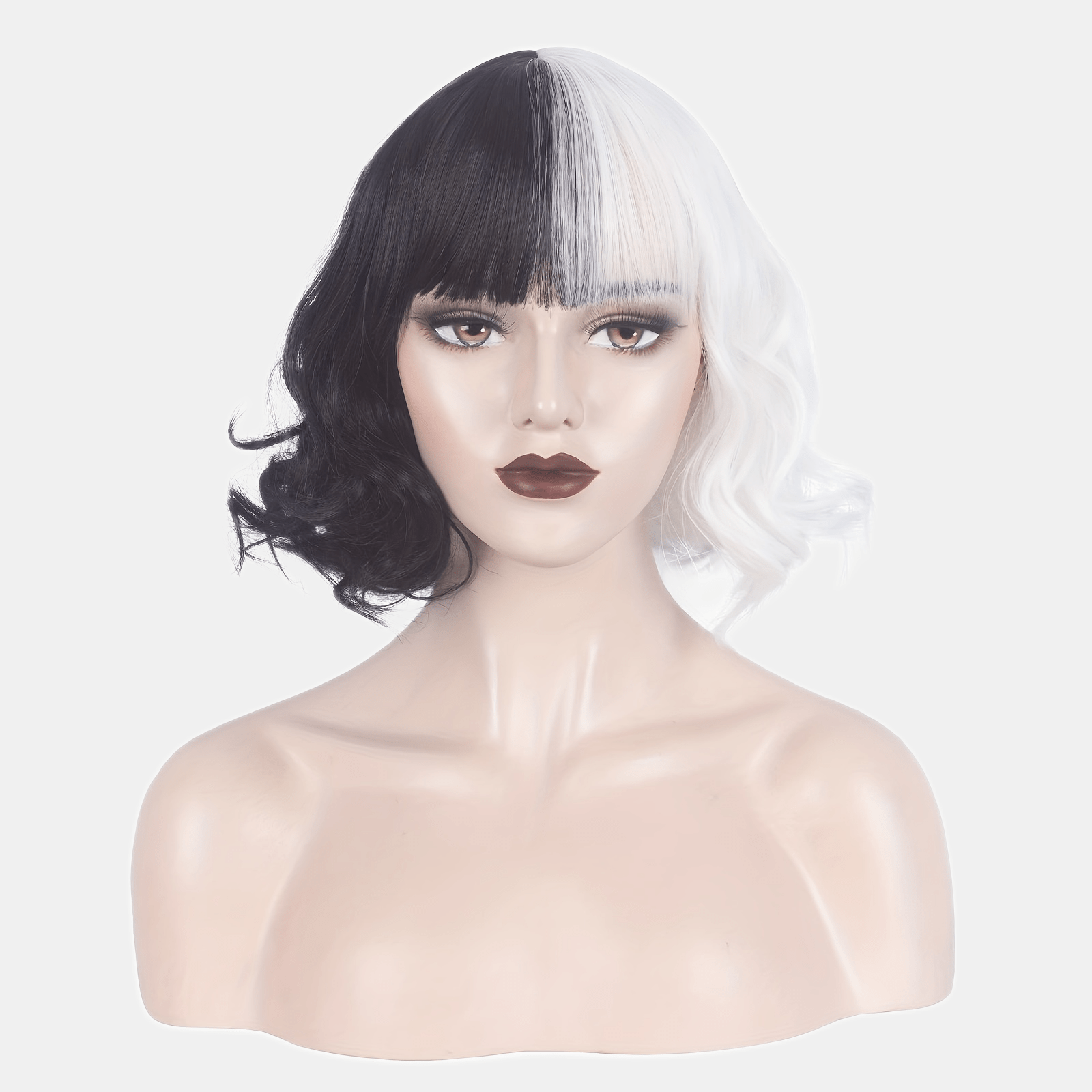 White Wig Bangs Women Girls Short Curly Wig - Temu Australia