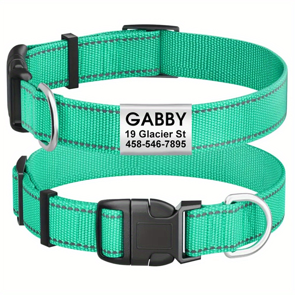 Personalized Dog Collars Customized Reflective Pet Collars - Temu Australia