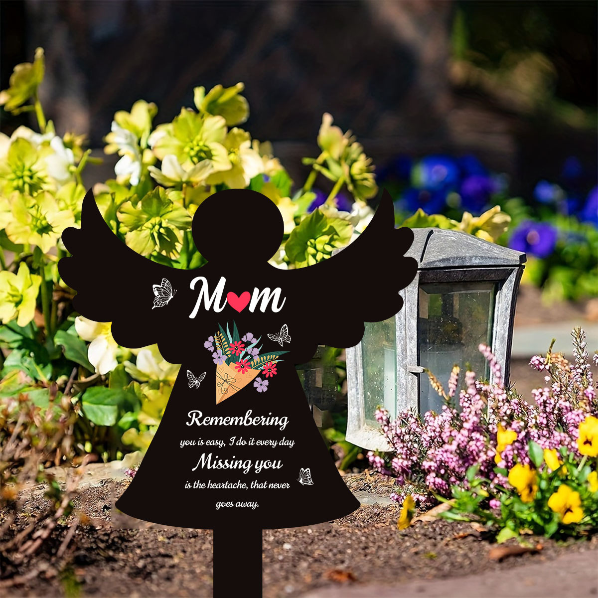 Contemporary Acrylic Angel Mom Memorial Garden Stake - Temu