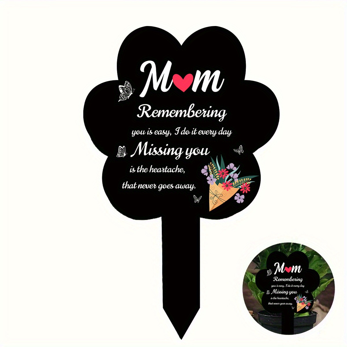 Acrylic Memorial Garden Stake Plaque Clip Classic Style - Temu United