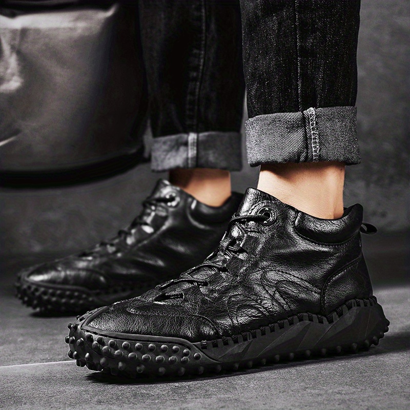 Mens Ankle Top Boots Wear Resistant Non Slip Outdoor Shoes For Climbing ...