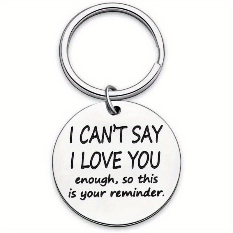 1pc Couple Keychain I Cant Say Love You Enough Great Gift For ...