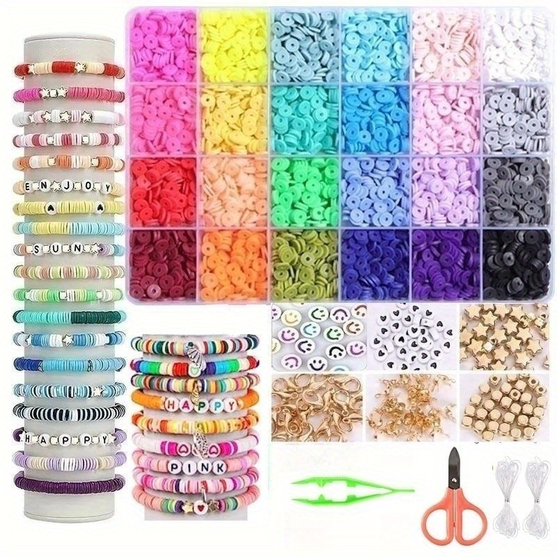 Soft Pottery Beads Chips Set Bohemian Jewelry Diy - Temu