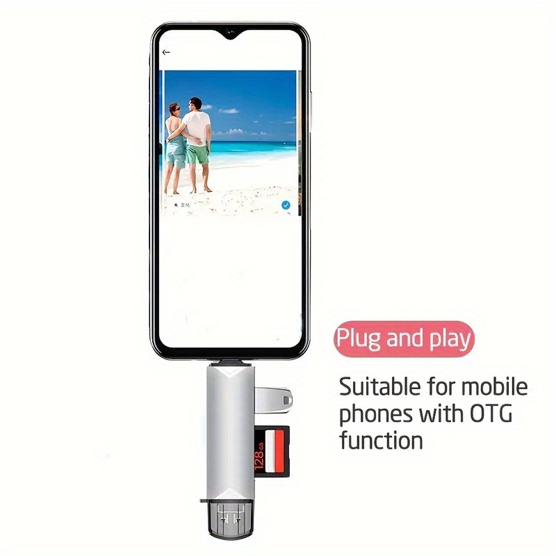 6 In 1 USB 카드 리더기 USB/Micro/USB C 다양한 요구 사항과 호환되는 3개의 - Temu Korea