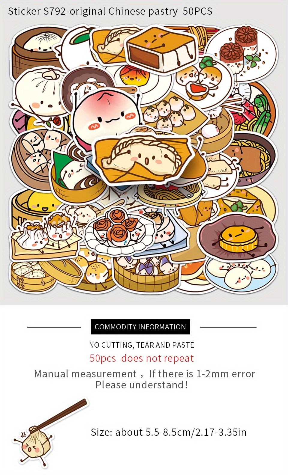 Cute Cartoon Chinese Noodle Food Graffiti Creative Stickers - Temu ...