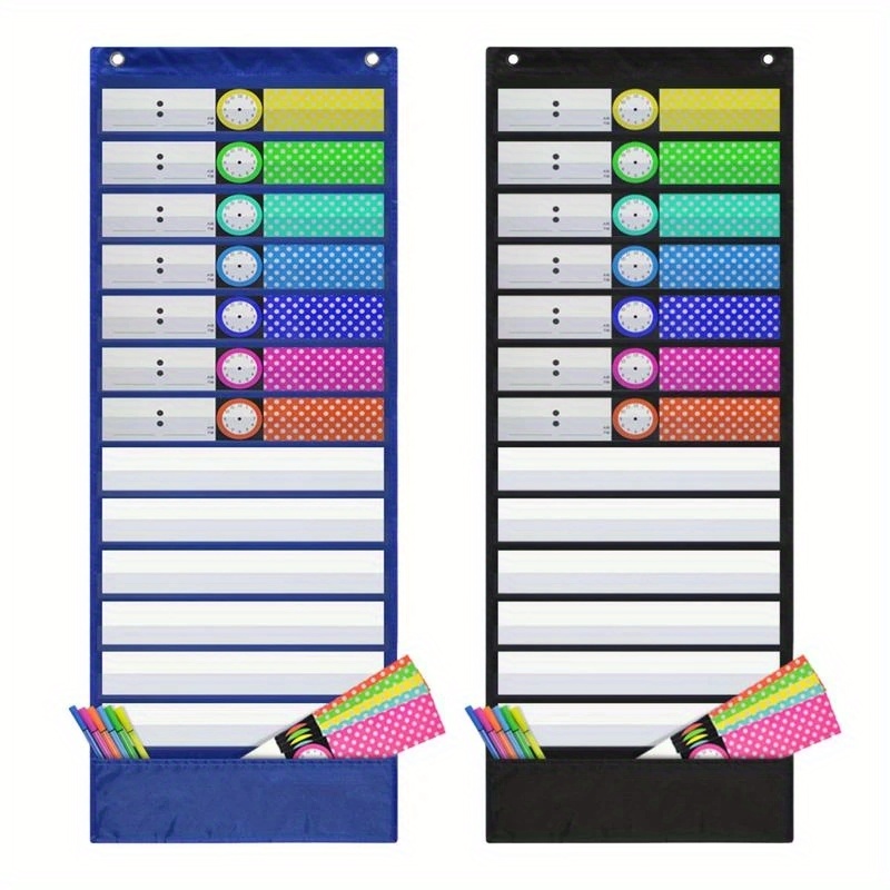 Organize Classroom's Day Colorful Schedule Pocket Chart - Temu Australia