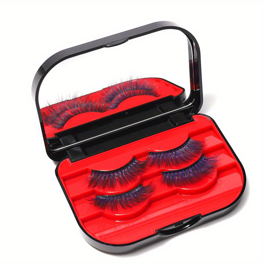 False Eyelash Storage Case With Mirror Lash Organizer Holder Box Empty ...